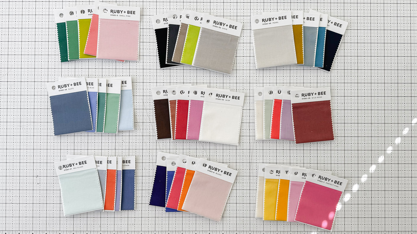 Ruby and Bee Swatch Card Fabric Color Palettes for Quilting Inspiration ...